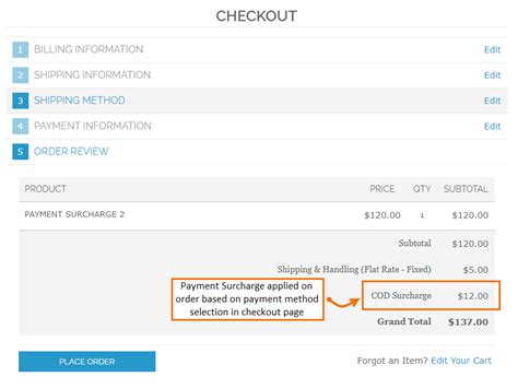 payment surcharge in frontend support portal for magento extensions