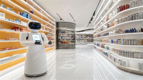 A Modern Automated Retail Store Where Aipowered Systems Manage Inventory Customer Interactions