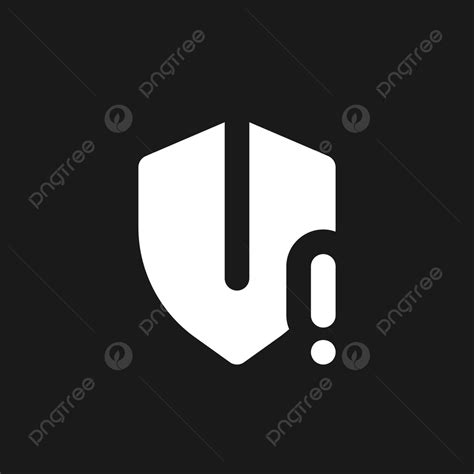 Security Threat Dark Mode Glyph Ui Icon White Vector Filled Vector White Vector Filled Png