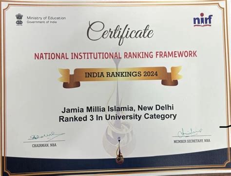 It Is A Matter Of Great Joy For Jamia Millia Islamia Jmi That It Has