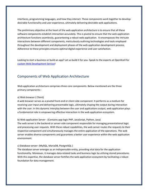 a comprehensive guide to web application architecture pdf