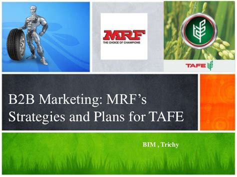 B2b Marketing Mrfs Strategies Pitch And Plans For Tafe