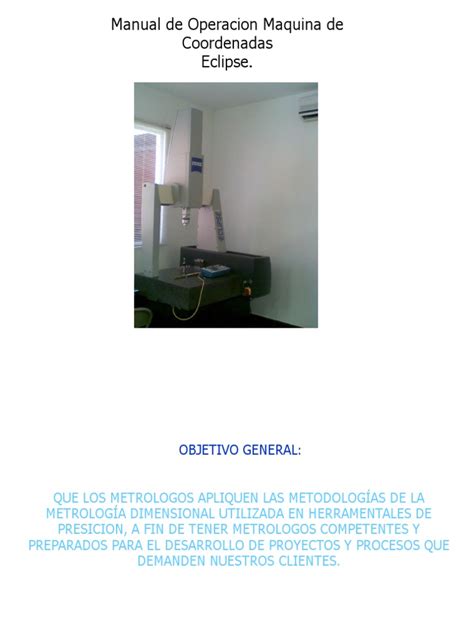 Manual Cmm Manager Pdf Calibración Herramientas