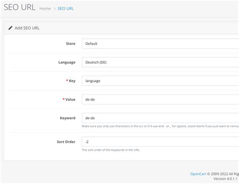 Store Front Language Switches Back To English When Seo Is Used · Issue 11864 · Opencart