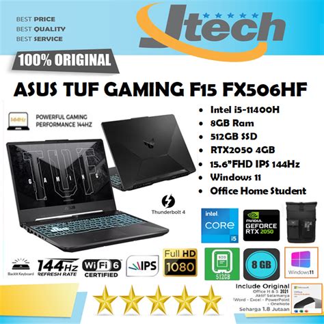 Jual Asus Tuf Gaming F Fx Hf I H Rtx Gb Gb Ssd Gb Fhd Ips