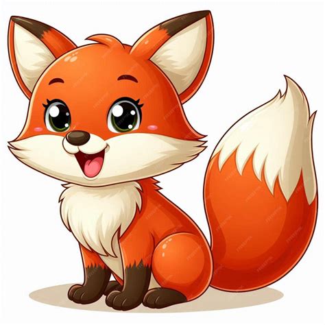 Premium Vector Cute Fox Vector Cartoon Illustration