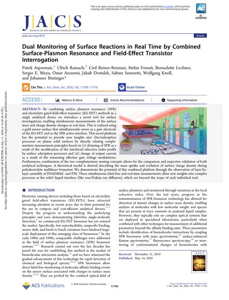 Pdf Dual Monitoring Of Surface Reactions In Real Time By Combined