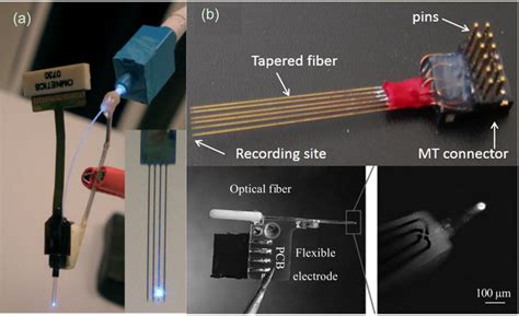 A Optical Fiber Silicon Electrode Array 22 B Optical