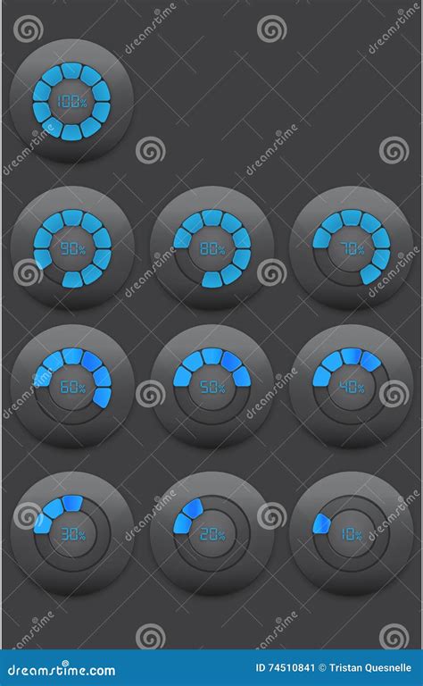 Radial Progress Bar Stock Vector Illustration Of Fast 74510841