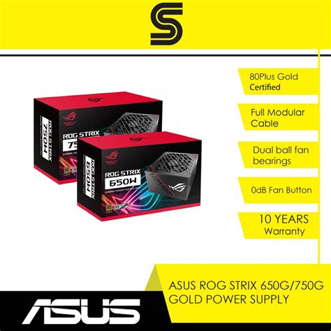 Asus Rog Strix G G Plus Gold Full Modular Psu Shopee Malaysia