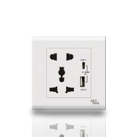 Artdna Usb Wall Socket Charger Wall Socket With Double Usb And Dual Port Usb Socket