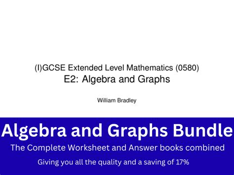 Igcse Maths 0580 E2 Algebra And Graphs Worksheet And Answer