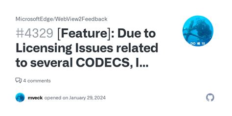 Feature Due To Licensing Issues Related To Several CODECS I Need To Be Able To Choose Which