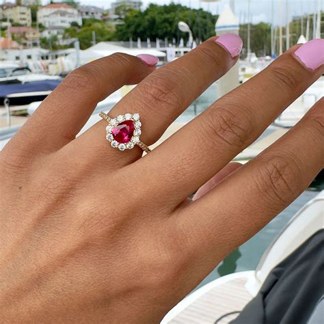 Pear Shaped Ruby Ring Temple And Grace Usa