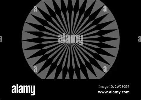 graphic object in black and white with stroboscopic and hypnotic effect