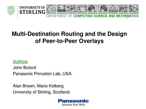 Ppt Multi Destination Routing And The Design Of Peer To Peer Overlays