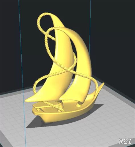 Minimalist Sloop 3d Printing Model Threeding
