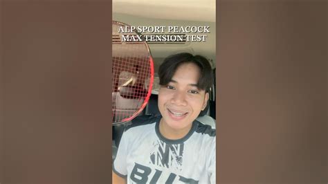 35lbs Tension Max Tension Test Of Alp Sport Peacock 🦚 Badminton