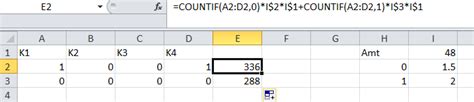 How To Get Weighted Sum Depending On Multipliers In Column In Excel