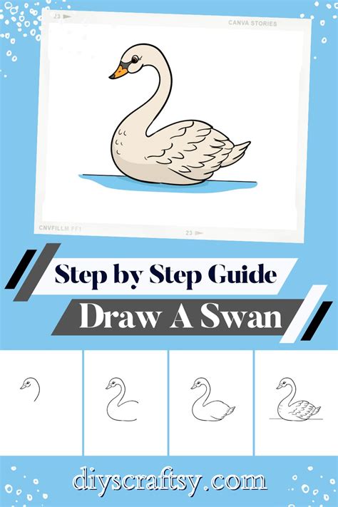 Swan Drawing Ideas How To Draw Swan DIYsCraftsy