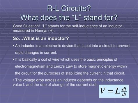 Ppt R L Circuits Powerpoint Presentation Free Download Id 3210732