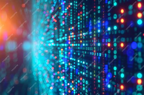 Premium Photo Digital Binary Code Matrix Representing Modern Digital Age