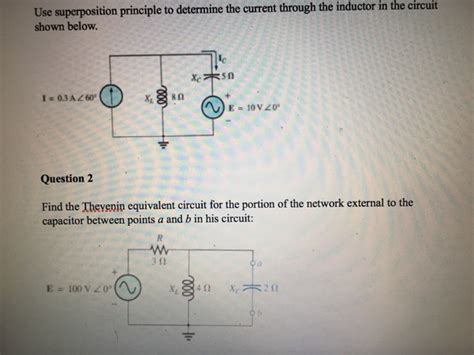 solved use superposition principle to determine the current