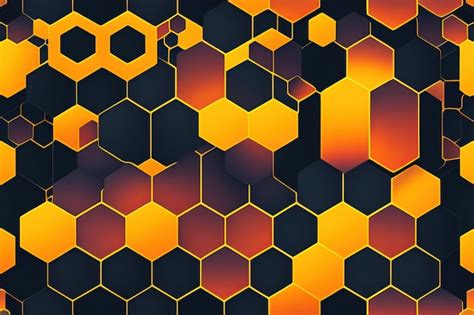 Premium Ai Image Seamless Hexagons Background