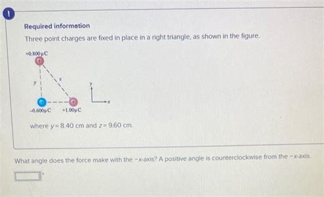 solved required information three point charges are fixed in