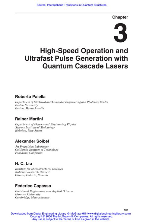 Pdf High Speed Operation And Ultrafast Pulse Generation With Quantum