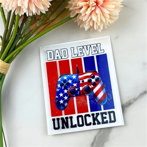 Dad Level Unlocked 4″ Uv Dtf Decal Hks Custom Designs
