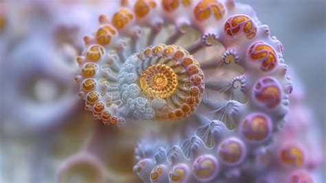 Close Up View Of A Fractal Pattern Resembling The Fibonacci Sequence