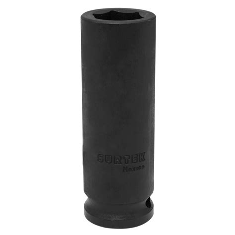 Surtek S7817hlm 12 Drive 6 Point Metric Impact Deep Socket Black Oxide Finish 17 Mm Surs7817hlm