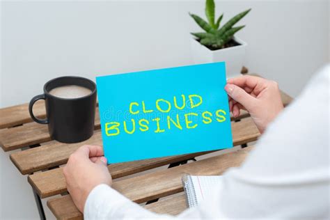 Conceptual Caption Cloud Business Conceptual Photo Internetbased