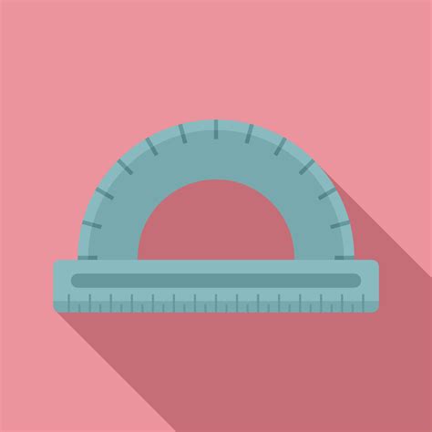 Protractor Icon Flat Style 14528642 Vector Art At Vecteezy