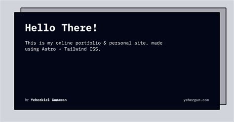 Yehezkiel Gunawans Site