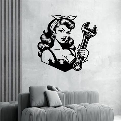 Garage Pin Up Girl Etsy