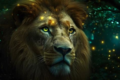 lion in nature in the reserve neural network ai generated stock