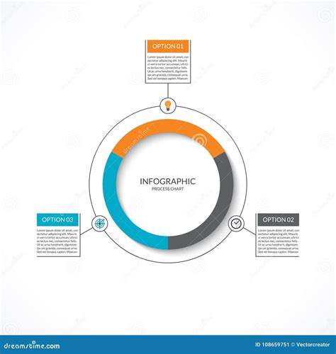 Infographic Cycle Diagram Process Chart With Options Stock Illustration Illustration Of