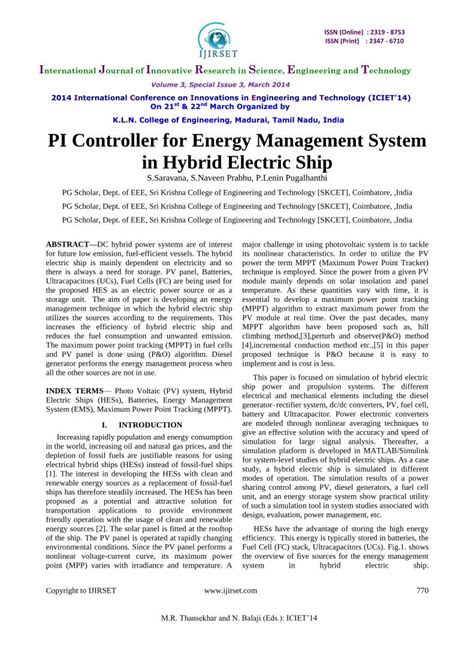 pdf pi controller for energy management system in hybrid · pdf