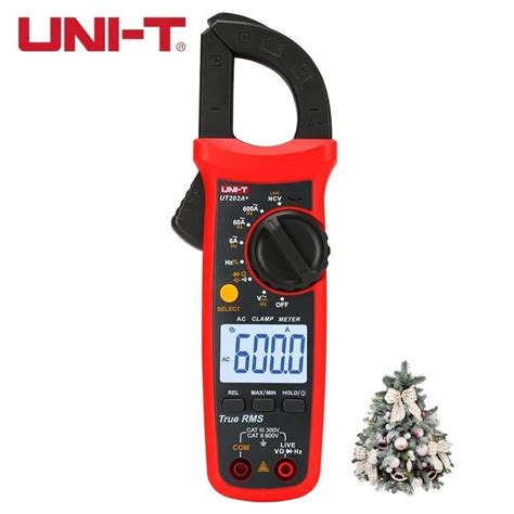 Мультиметр Ut202a Uni T токоизмерительные цифровые клещи 600А емкость частота True Rms Ncv