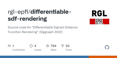 issues · rgl epfl differentiable sdf rendering · github