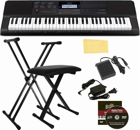 Casio Ct X700 Portable Keyboard Bundle With Stand Bench Sustain Pedal