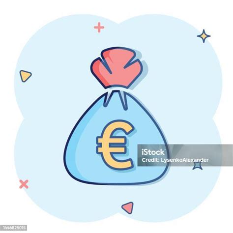 만화 스타일의 머니 백 아이콘 고립 된 배경에 Moneybag 만화 벡터 일러스트레이션 코인 자루 스플래시 효과 기호 비즈니스 개념 가까운에 대한 스톡 벡터 아트 및 기타