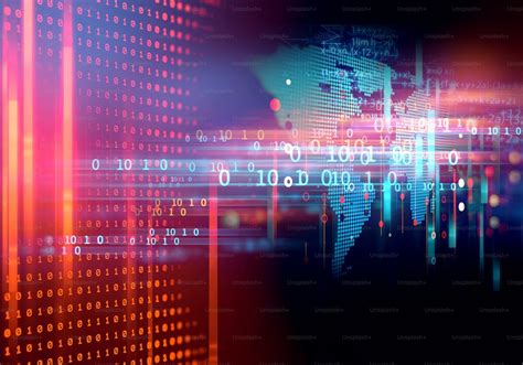 Digital Code Number Abstract Background Represent Coding Technology
