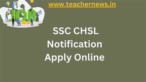 Ssc Chsl Notification 2023 Application Form Apply Online