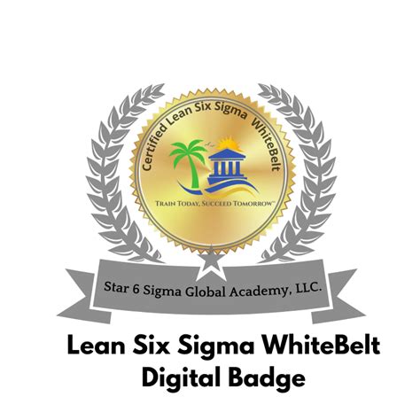 Lean Six Sigma White Belt Digital Badge Star 6 Sigma Global Academy