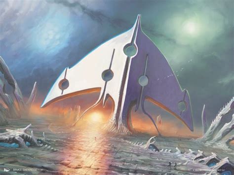 the monumental facade mtg art from phyrexia all will be one set by