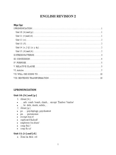 English Revision 2 Pdf Clause Verb