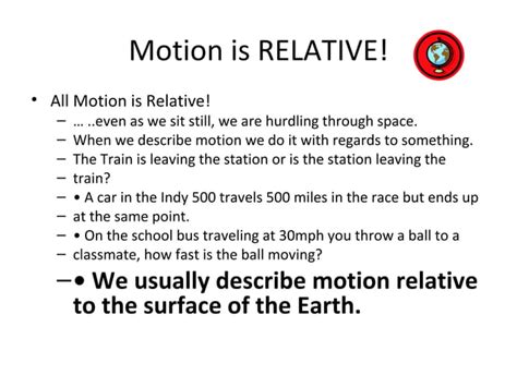 Introduction To Linear Motion PPT